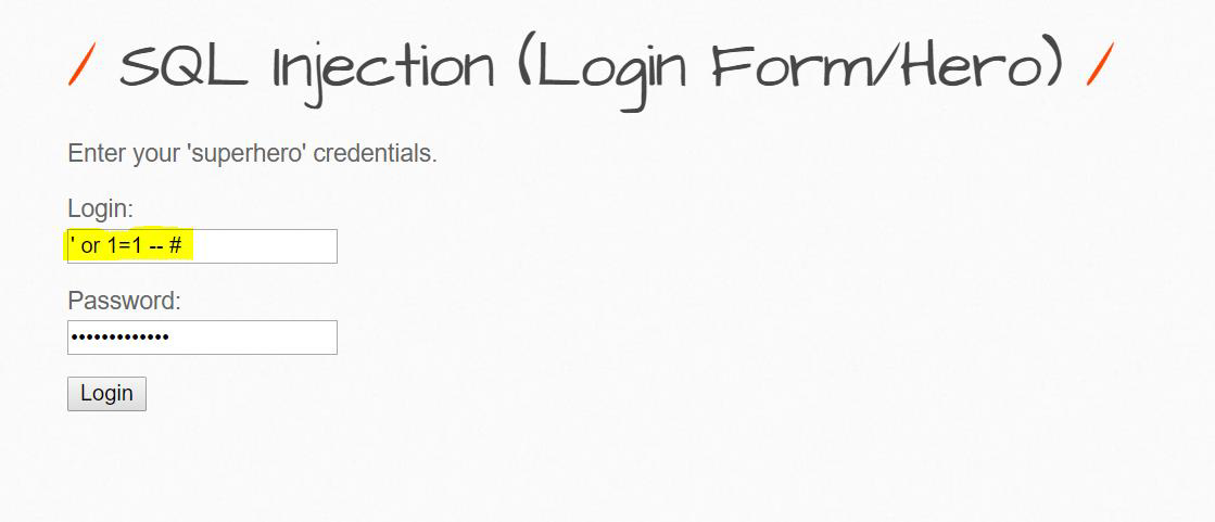 Sql Injection Login Formhero · Teckk2